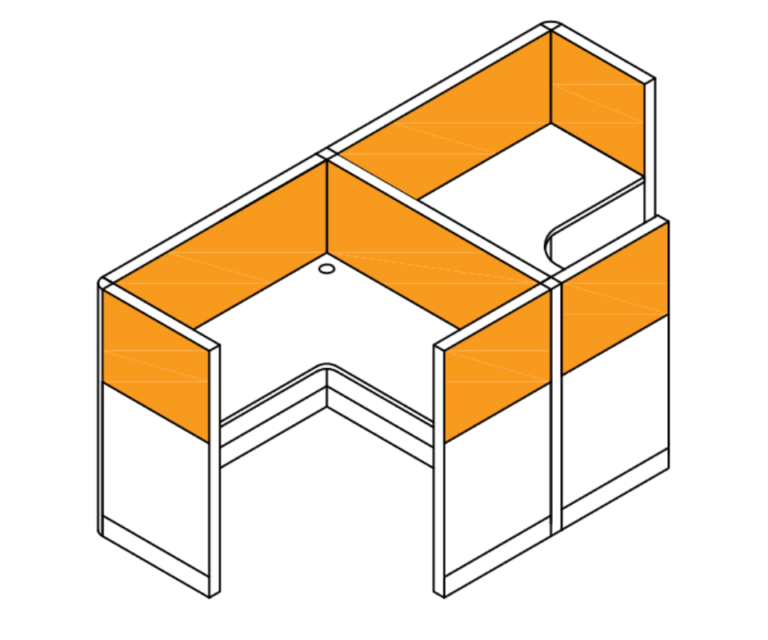 Curve Linear Workstation T Type - India's #1 Modular Office Furniture ...