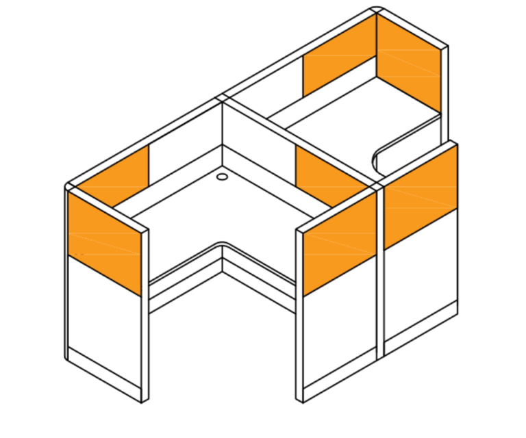 Curve Linear Workstation T Type - India's #1 Modular Office Furniture ...