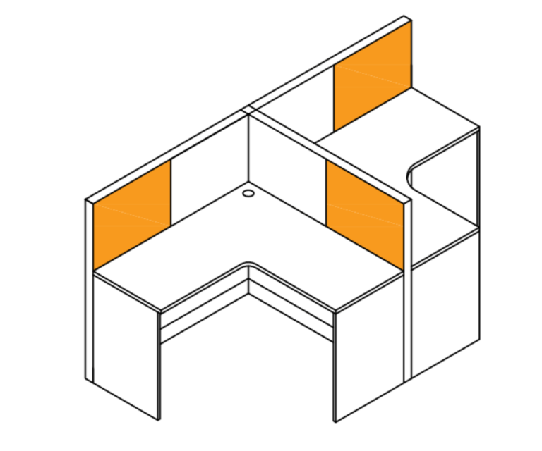 Curve Linear Workstation T Type - India's #1 Modular Office Furniture ...