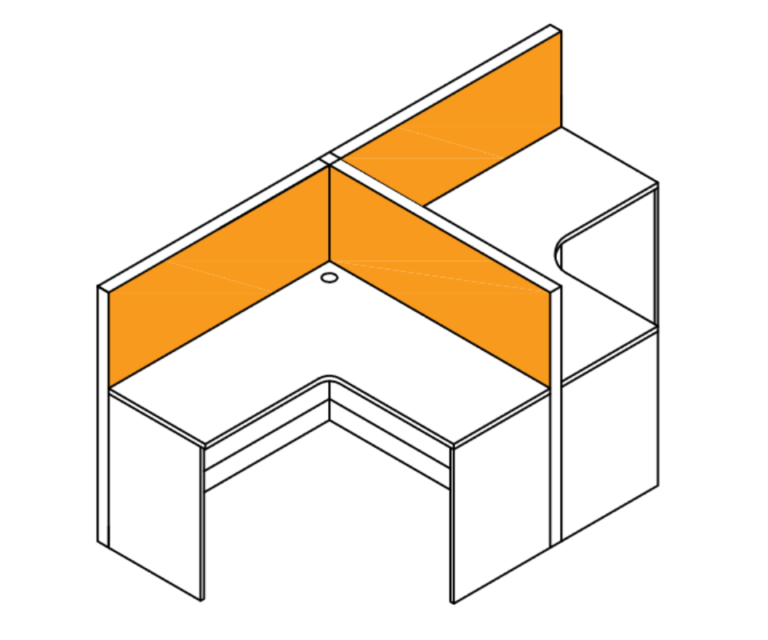 Curve Linear Workstation T Type - India's #1 Modular Office Furniture ...